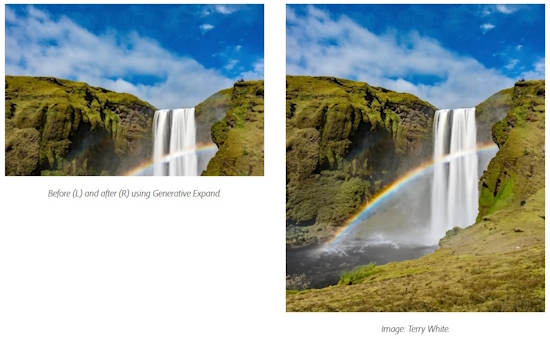Photoshop’s “Generative Expand” feature uses AI to easily and ...