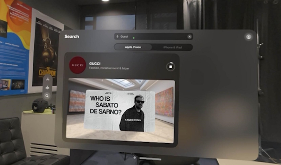 Gucci on the Apple Vision Pro and why it matters - ISPR